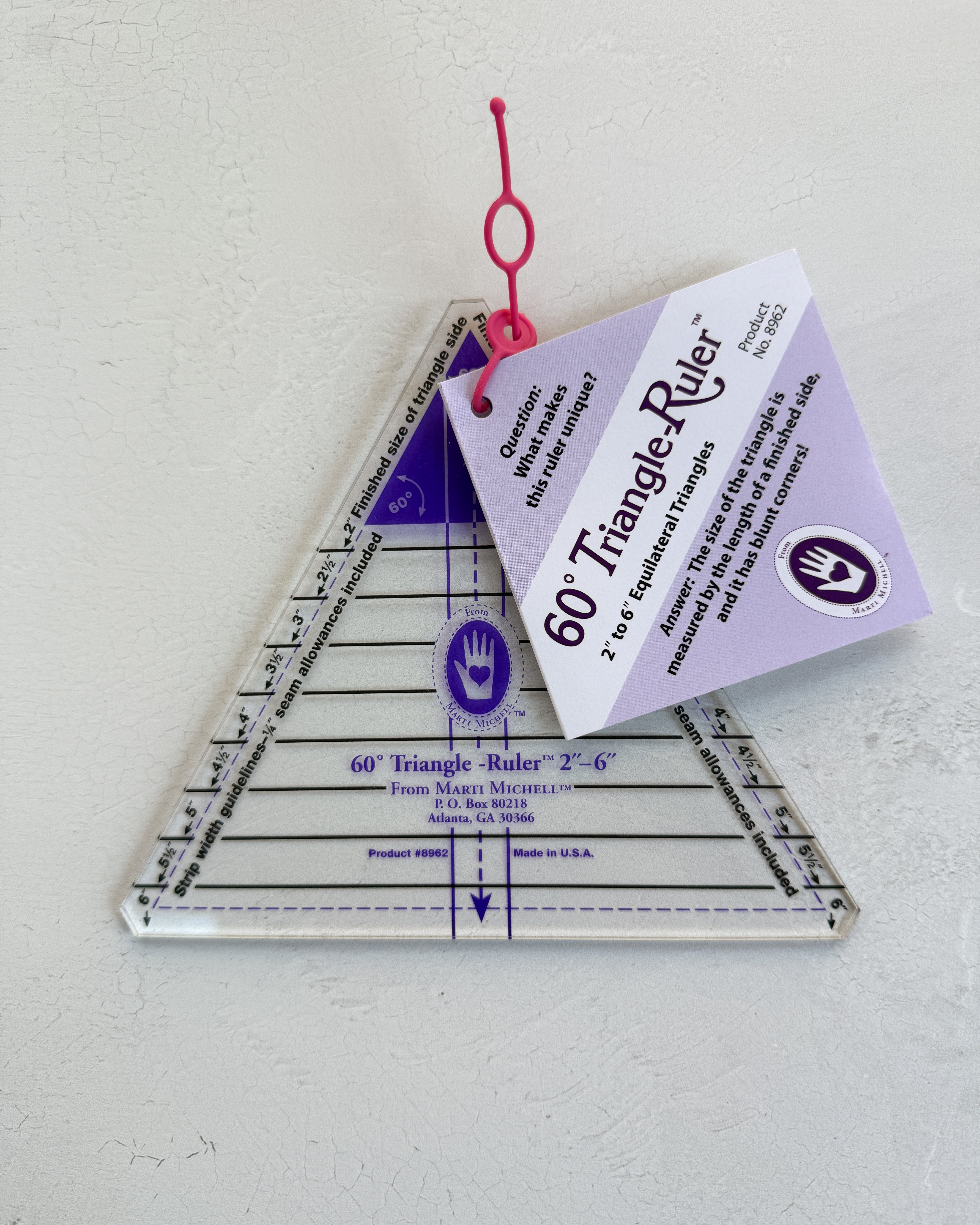 Marti Michell | 60 degree Triangle Ruler | 2"- 6" Equilateral Triangle ...